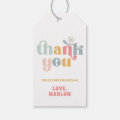 Groovy Retro Thank You Gift Tags | Zazzle