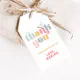Groovy Retro Thank You Gift Tags | Zazzle