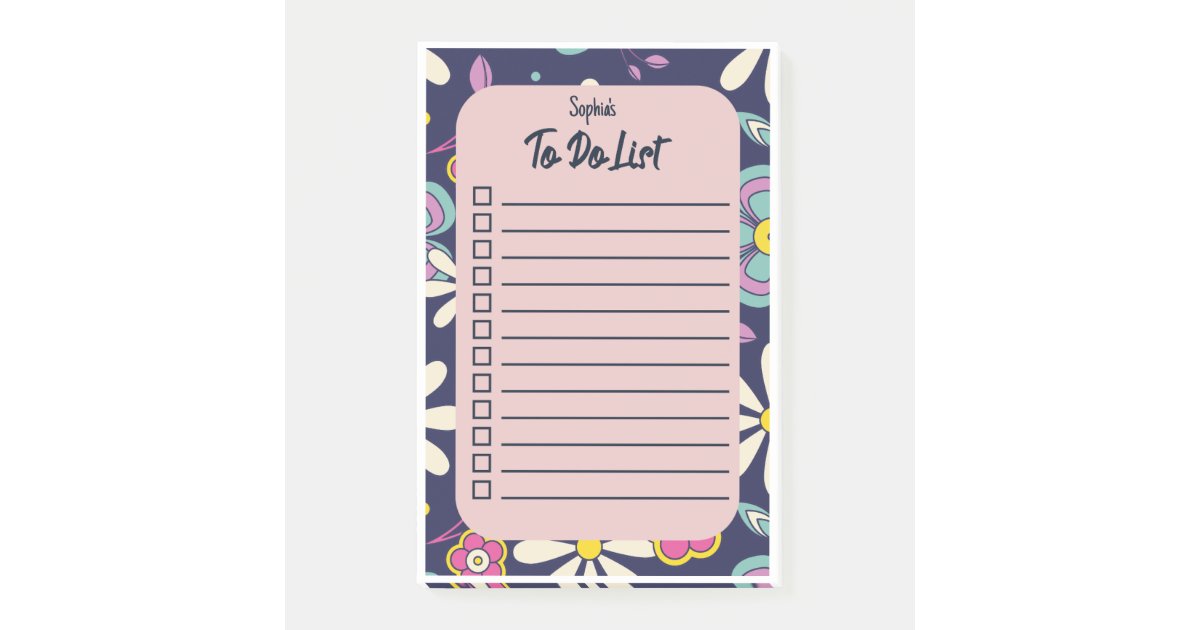 Groovy Retro Vintage Bohemian To Do List Name Post-it Notes | Zazzle