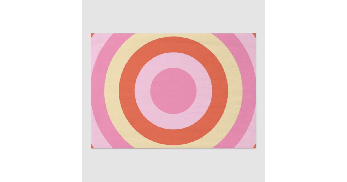 Groovy Retro Vintage Seventies Circle Tissue Paper | Zazzle