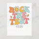 Groovy Rock The Test Motivational Testing Day Invitation Postcard | Zazzle