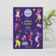 Groovy Roller Disco Purple Party Millennial Retro Invitation | Zazzle