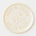 Groovy Sparkle Couples Names & Wedding Date Wax Seal Sticker | Zazzle