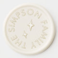 Groovy Sparkle & Round Family Name Wax Seal Sticker | Zazzle