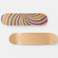 Groovy Spiral Sunbeam Ray Swirl Design Grungy Skateboard | Zazzle