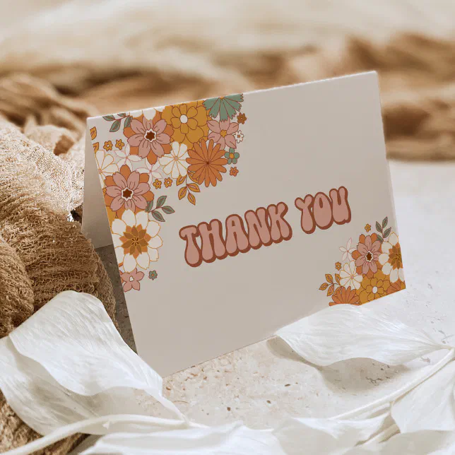 Groovy Thank You Card | Zazzle