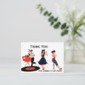 Groovy Thank you retro 1950s Note Card | Zazzle