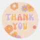 Groovy Thank You Sticker | Groovy Favor Tag | Zazzle