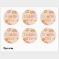 Groovy Thank You Sticker | Groovy Favor Tag | Zazzle