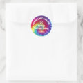 Groovy Tie Dye Hippie Party Classic Round Sticker | Zazzle