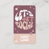 Groovy Trendy Social Media Scannable QR Code Business Card | Zazzle