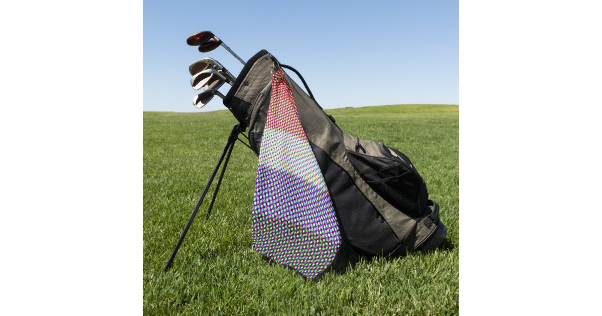 Groovy Trippy Abstract Cupioromantic Pride Flag Golf Towel | Zazzle