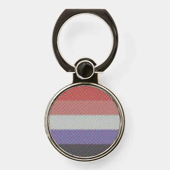 Groovy Trippy Abstract Cupioromantic Pride Flag Phone Ring Stand | Zazzle