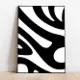 Groovy White and Black Art, Zebra Inspired Art Poster | Zazzle