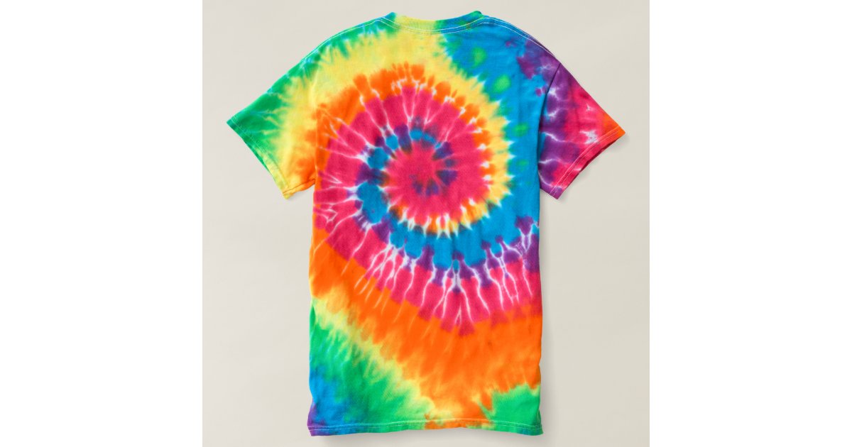 Groovy word art Seventies style tie-dye t-shirt | Zazzle.com