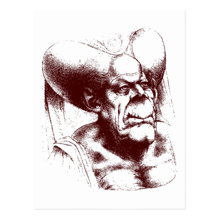 grotesque woman postcard | Zazzle.com