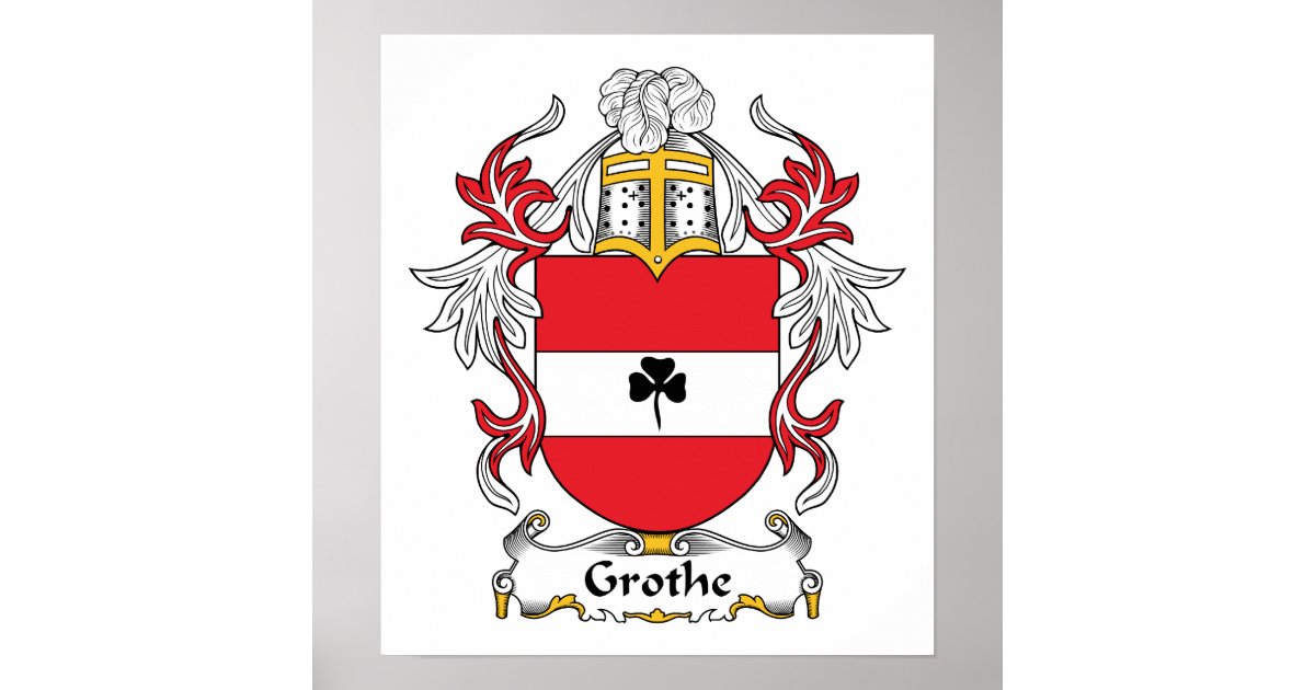 Grothe Family Crest Poster | Zazzle