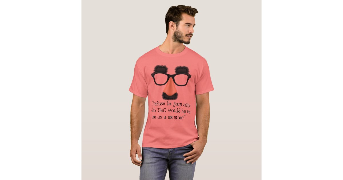 Groucho Marx Club T-Shirt - Groucho Glasses | Zazzle.com