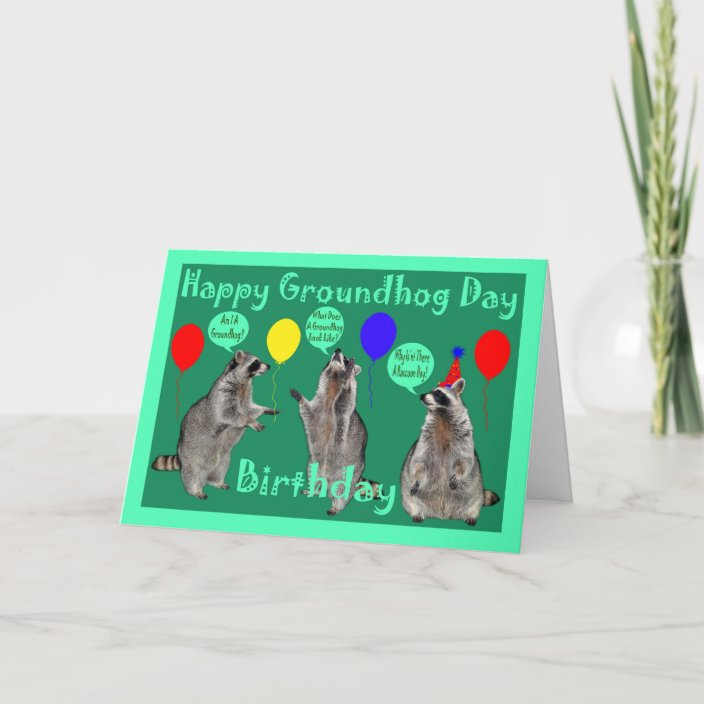 Groundhog Day Birthday Greeting Card | Zazzle.com