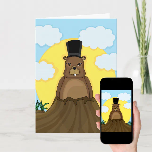Groundhog day card | Zazzle