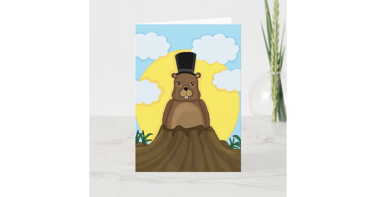 Groundhog day card | Zazzle