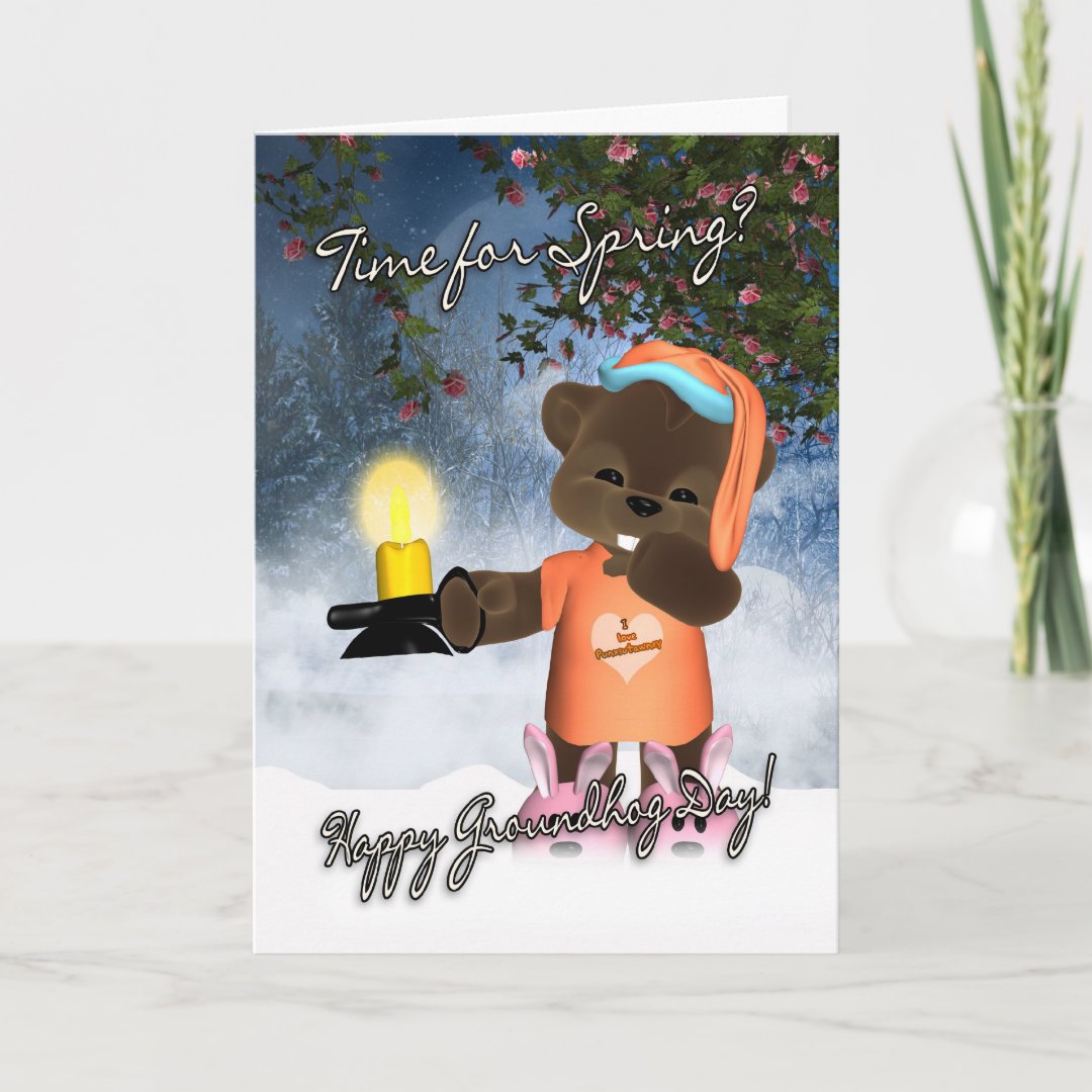 Groundhog Day Card - Cute Groundhog Day Card | Zazzle