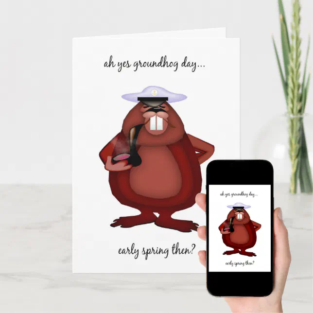 Groundhog Day Card - Fun Groundhog Day Card | Zazzle
