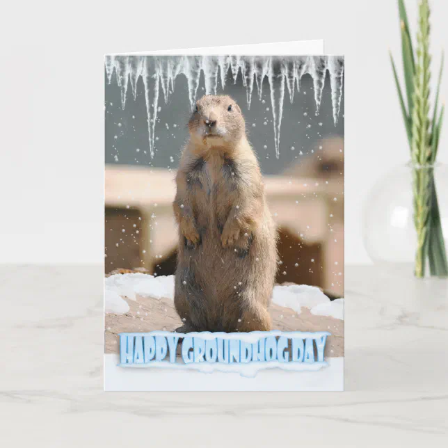 Groundhog Day Card, Happy Groundhog Day Card | Zazzle