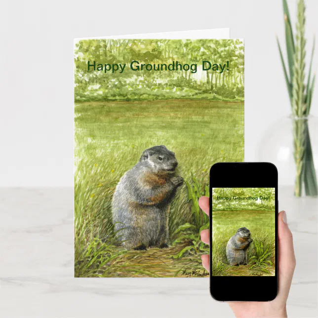 Groundhog Day greeting card | Zazzle