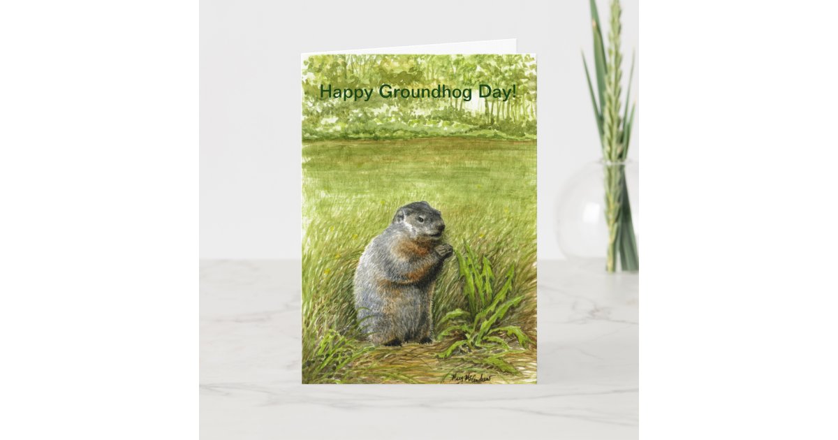 Groundhog Day greeting card | Zazzle