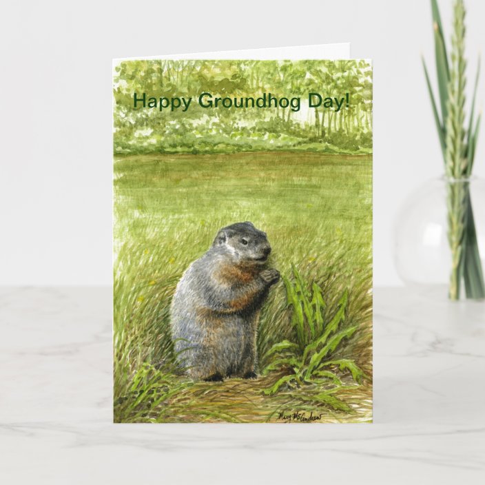 Groundhog Day greeting card | Zazzle.com