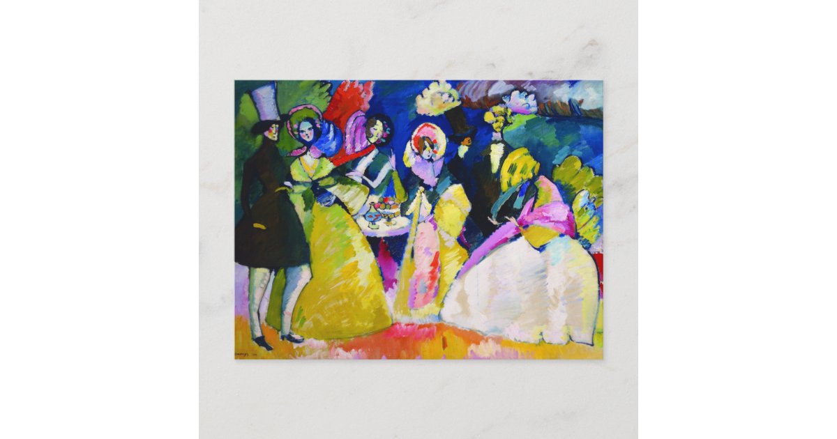 Group in Crinolines by Wassily Kandinsky Postcard | Zazzle