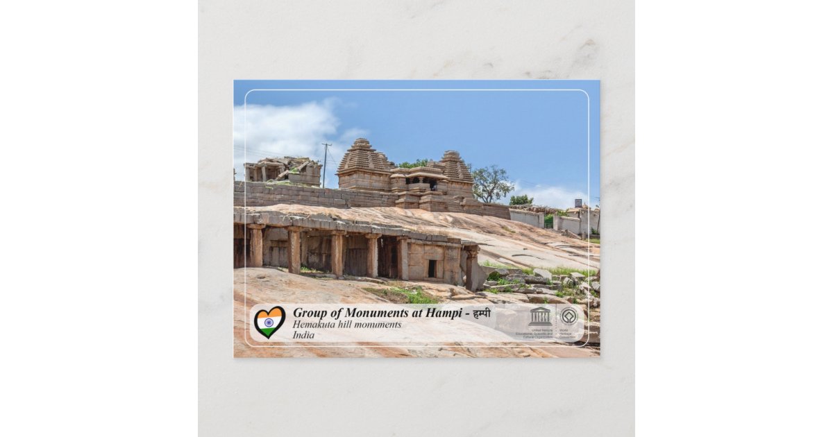 Group of Monuments at Hampi - Hemakuta Hill Temple Postcard | Zazzle