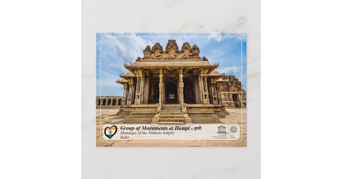 Group of Monuments at Hampi - Vitthala Temple Postcard | Zazzle
