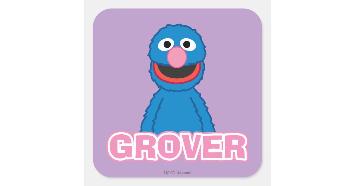 Grover Classic Style Square Sticker | Zazzle