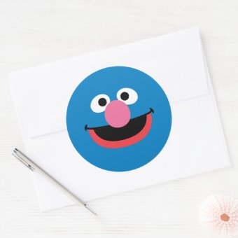 Grover Face Art Classic Round Sticker | Zazzle