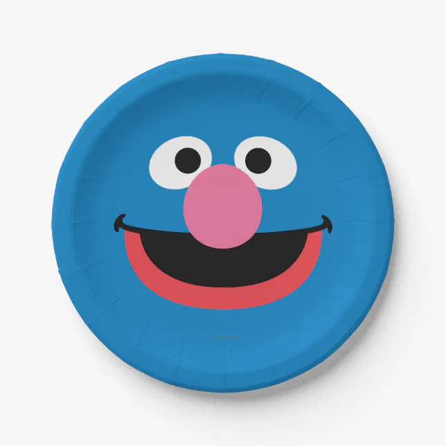 Grover Face Art Paper Plates | Zazzle