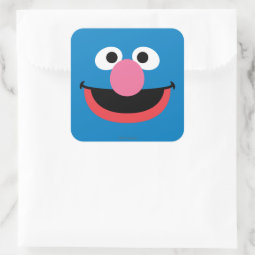 Grover Face Art Square Sticker | Zazzle