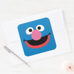 Grover Face Art Square Sticker | Zazzle