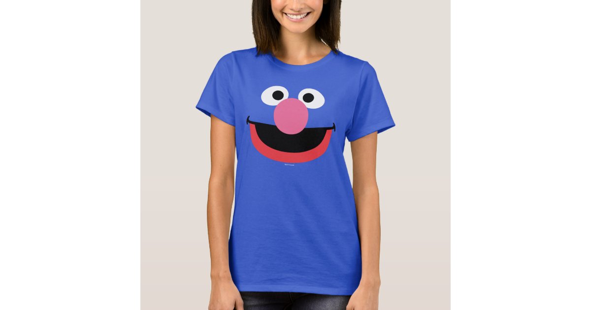 Grover Face Art T-Shirt | Zazzle