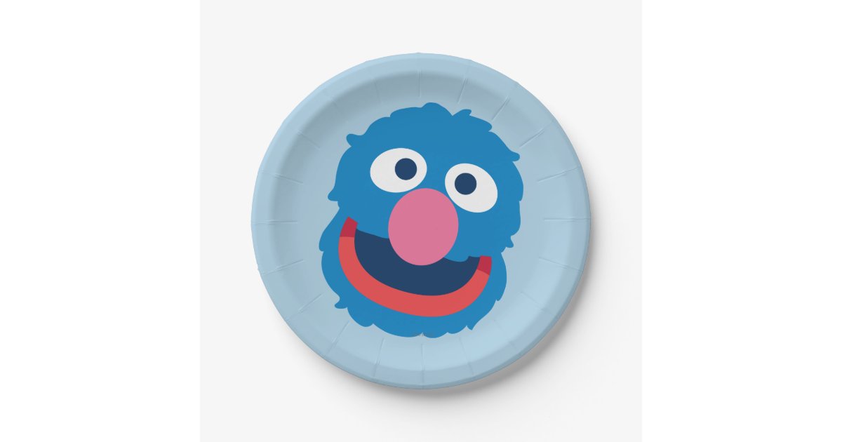 Grover Head Paper Plates | Zazzle