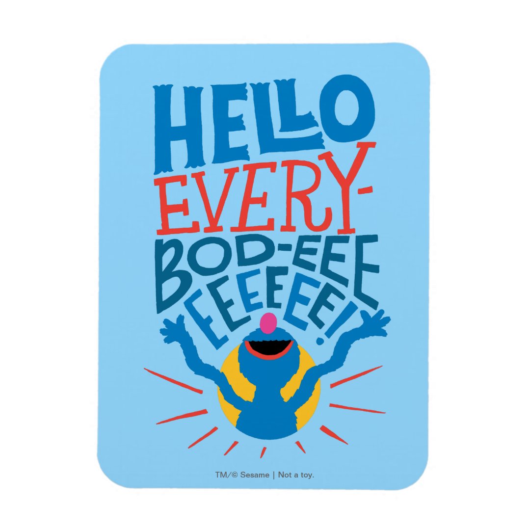 Grover Hello Magnet | Zazzle