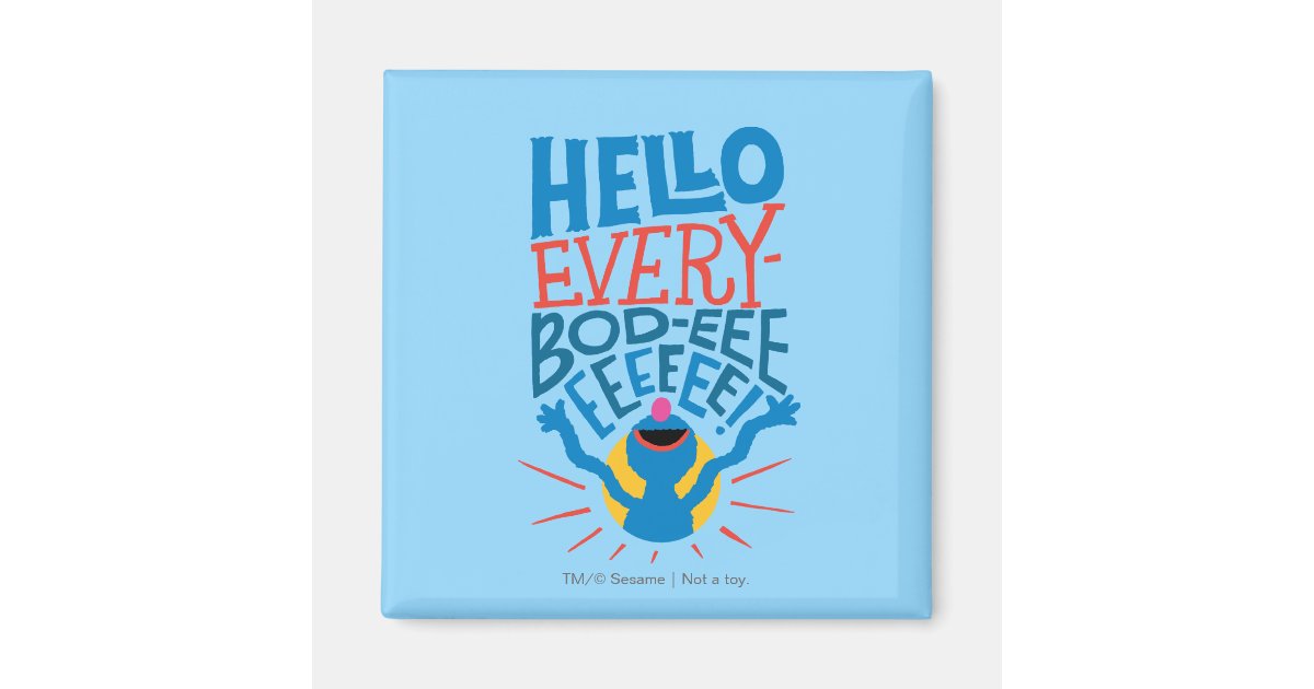 Grover Hello Magnet | Zazzle