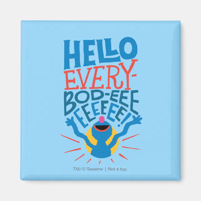 Grover Hello Magnet | Zazzle