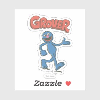Grover Vintage Kids Sticker | Zazzle