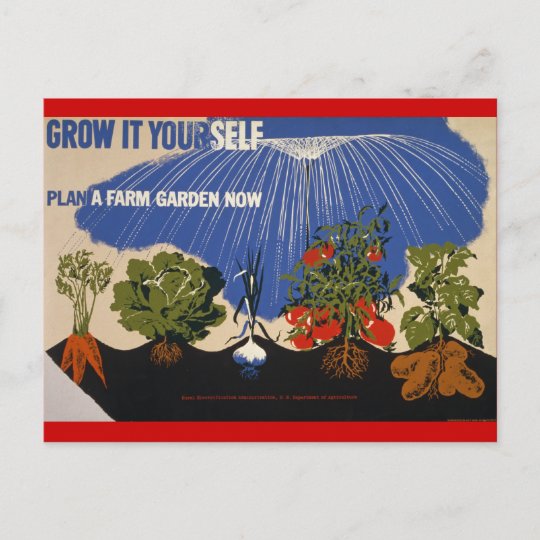 Grow a Farm Garden Postcard | Zazzle.com