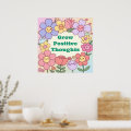 Grow Positive Thoughts Motivational Poster | Zazzle