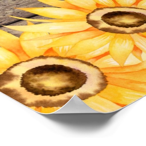 Grow Wild | Sunflower Nursery Art Poster | Zazzle