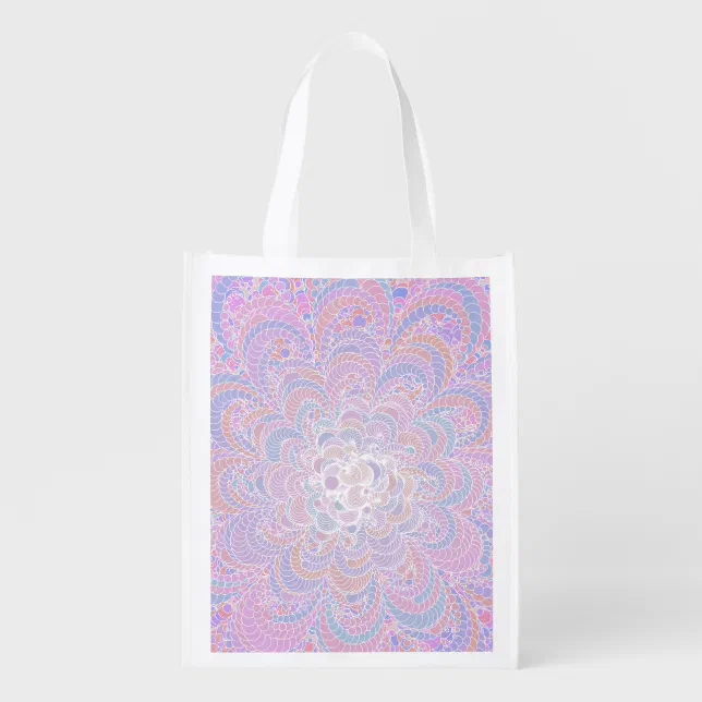 Growing Circle - geometric pattern - Grocery Bag | Zazzle
