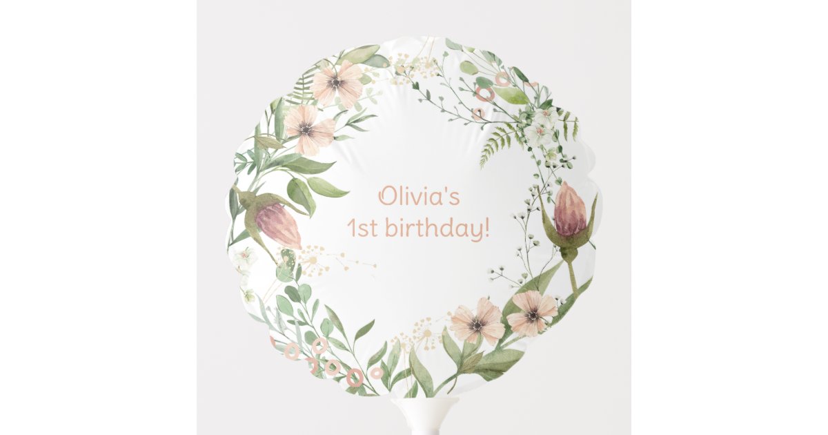 Growing like a weed first birthday, balloon | Zazzle